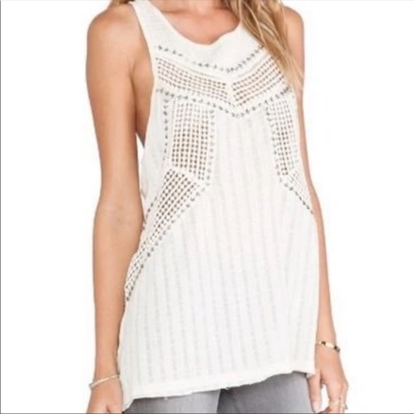 Free People | Tops | Free People Trinity Beaded Crochet Tank | Poshmark